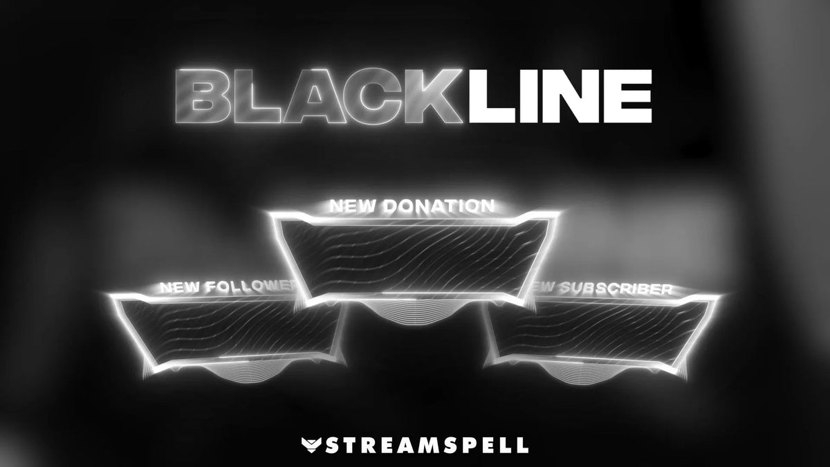 Black Line Stream Overlay | StreamSpell