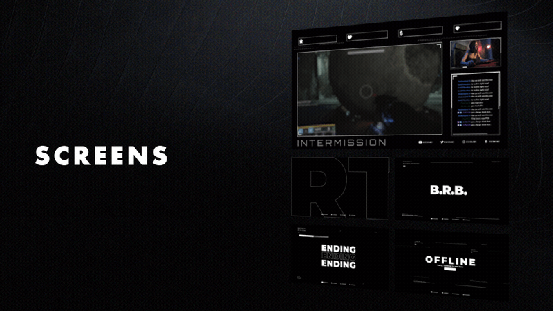 Minimal Dark Stream Package | StreamSpell