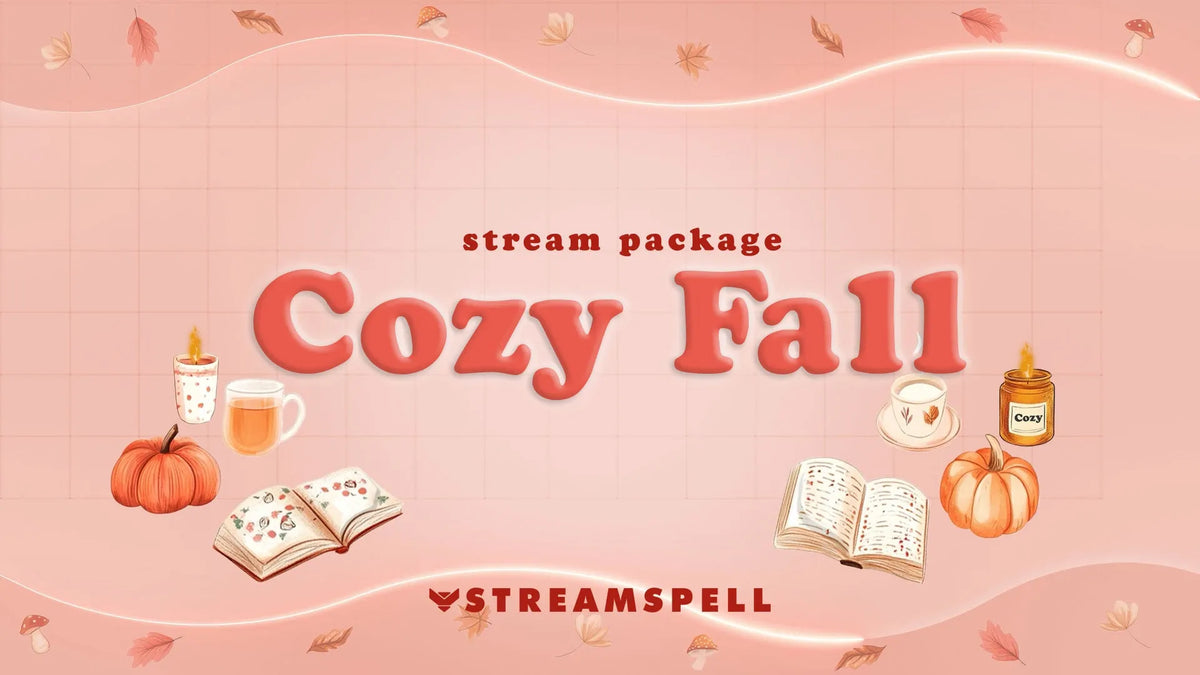 Cozy Fall Stream Overlay Package | StreamSpell