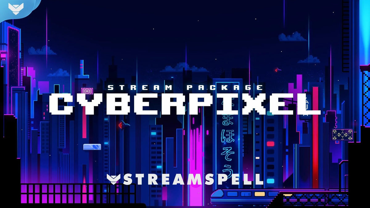 Cyberpixel OBS Scene Collection for Twitch, YouTube, Kick| StreamSpell