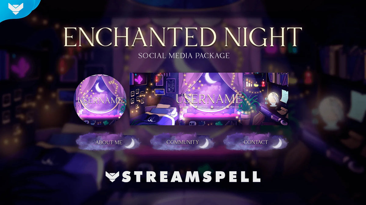 Enchanted Night Social Media Package | StreamSpell