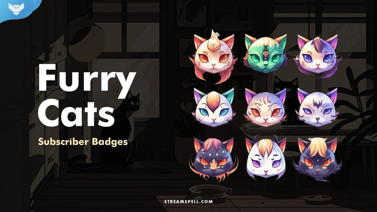 Furry Cats Sub Badges | StreamSpell
